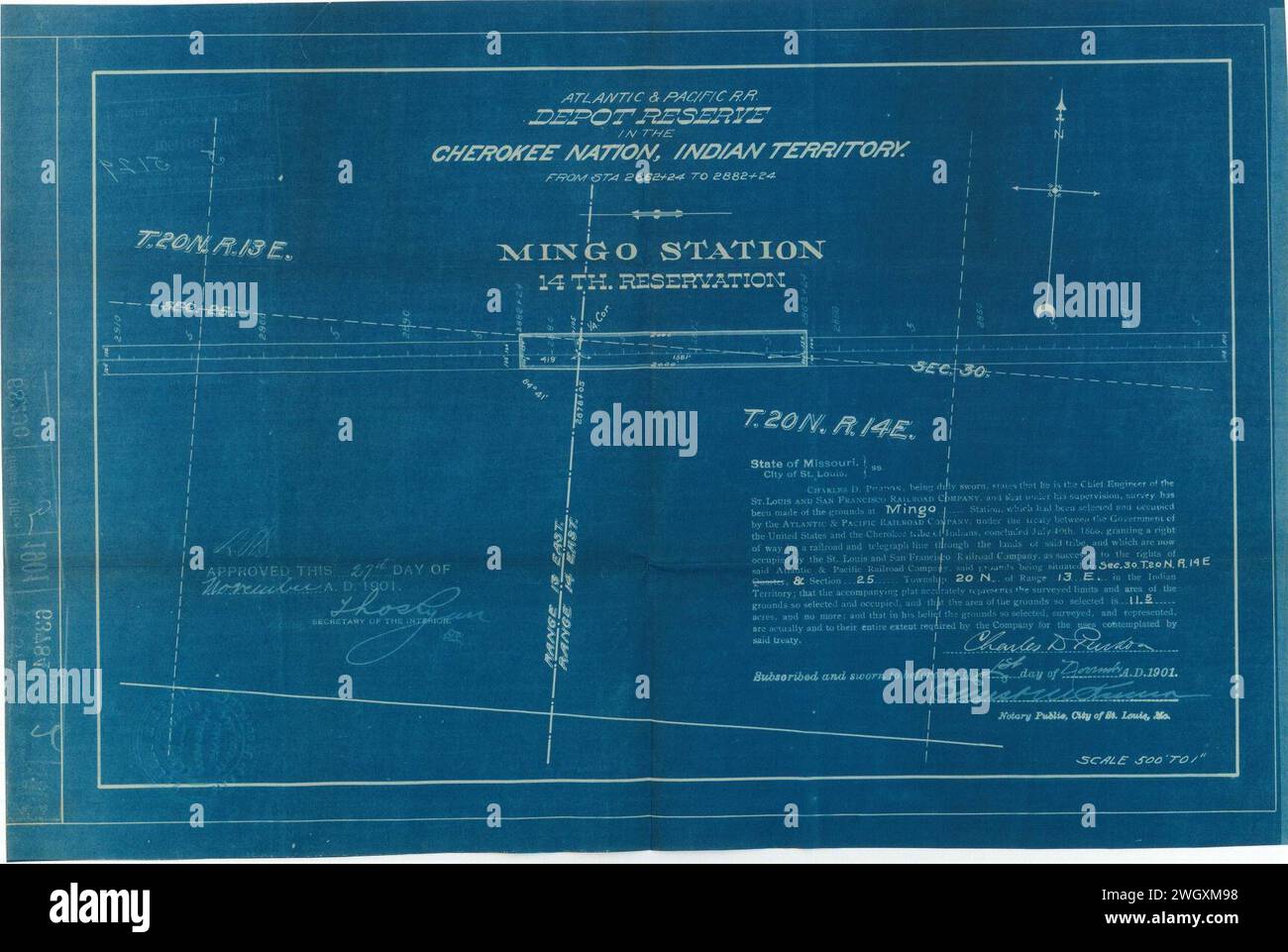 Atlantic and Pacific Railroad, Depot Reserve in the Cherokee Nation of ...