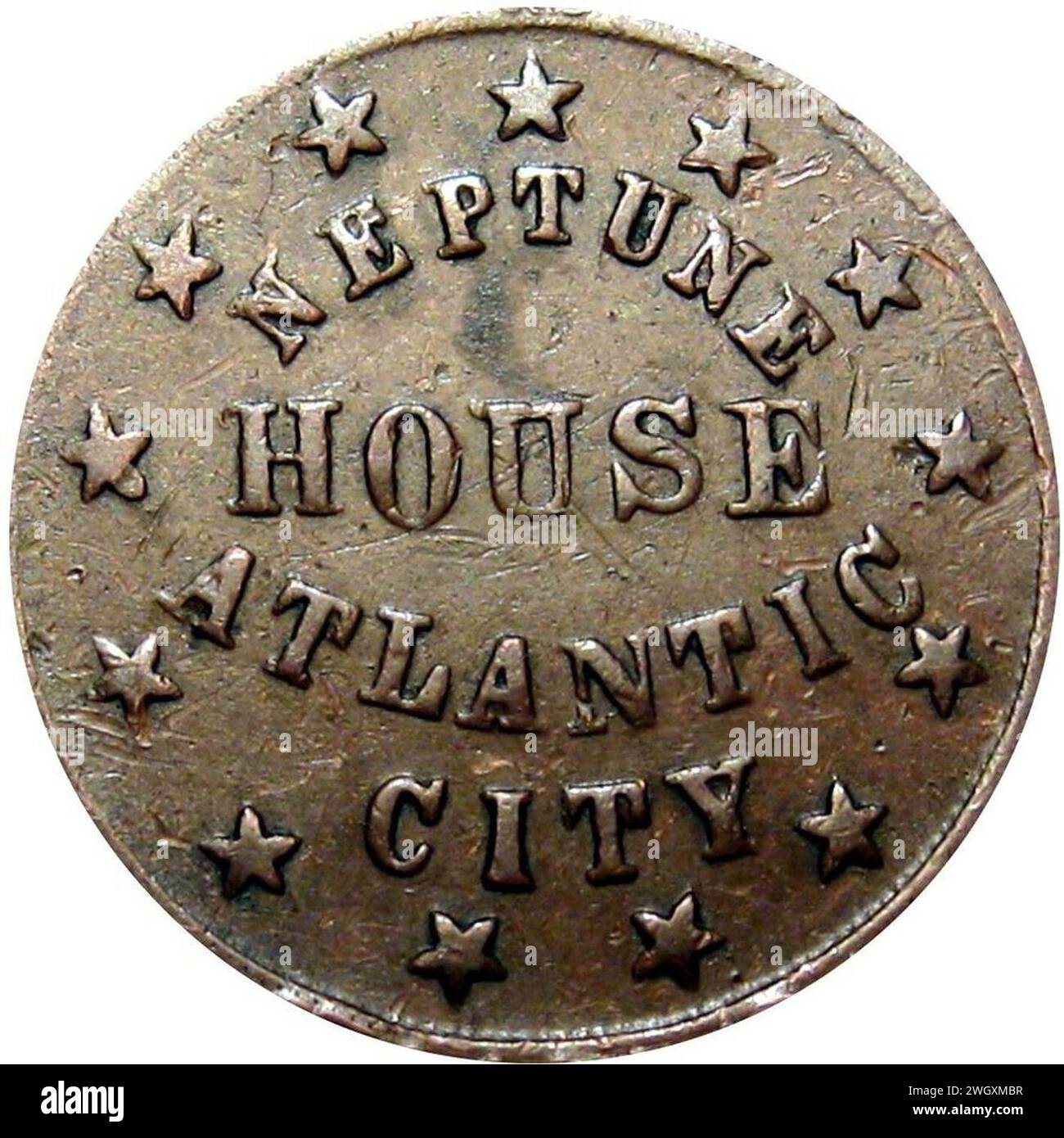 Atlantic City, New Jersey - Civil War Token Neptune House Smick's (1863 ...