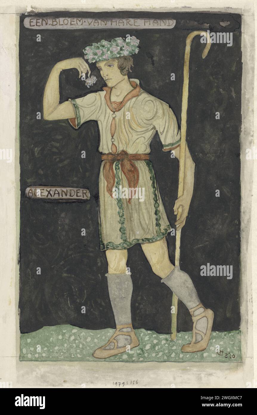 Design for costume for Alexander, Richard Nicolaüs Roland Holst, 1910 ...