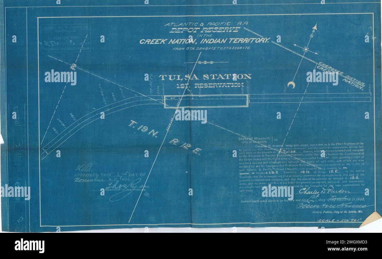 Atlantic and Pacific Railroad, Depot Reserve in the Creek Nation ...