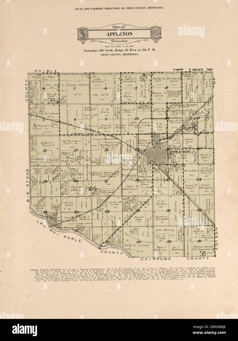 Atlas and farmers' directory of Swift County, Minnesota - containing ...