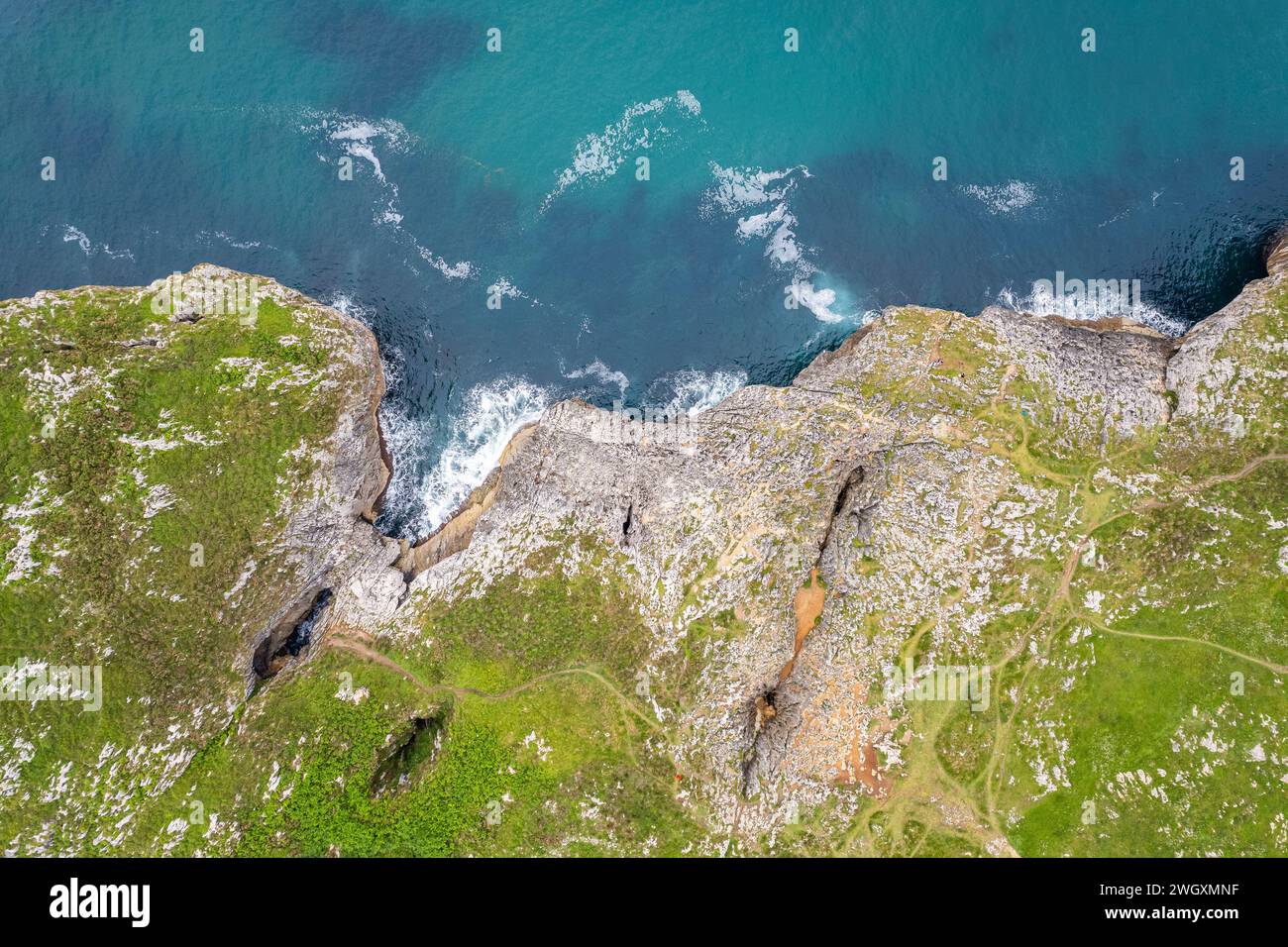 Straight view down above the holes of Jesters bufones of arenillas ...