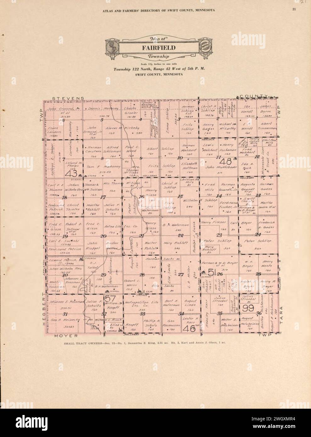 Atlas and farmers' directory of Swift County, Minnesota - containing ...