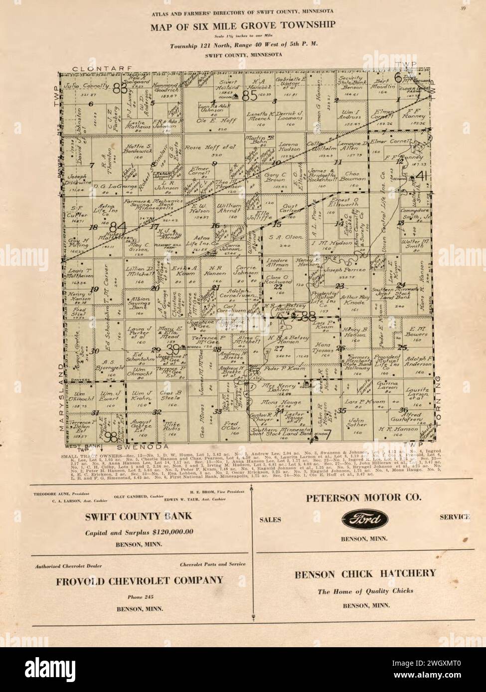 Atlas and farmers' directory of Swift County, Minnesota - containing ...