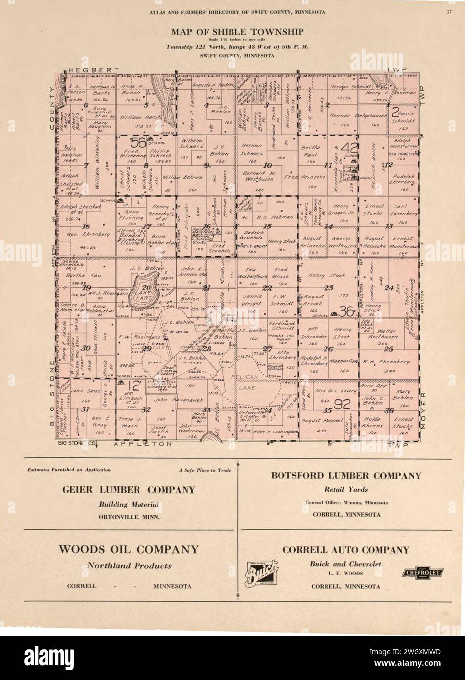 Atlas and farmers' directory of Swift County, Minnesota - containing ...