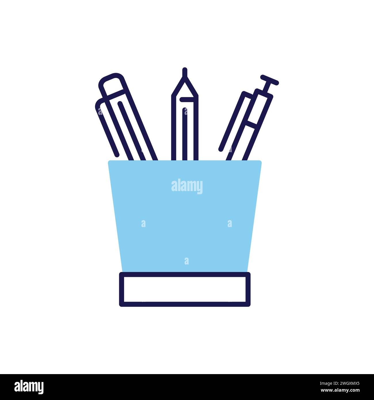 Pencil Stand related vector icon. Isolated on white background. Vector ...