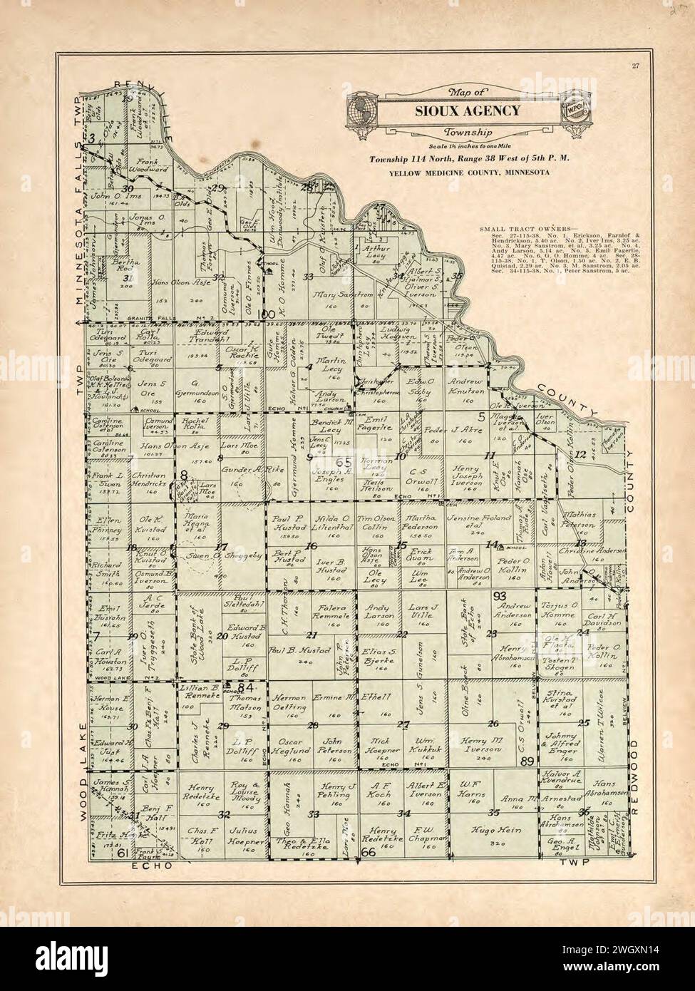 Atlas and farmers' directory of Yellow Medicine County, Minnesota ...