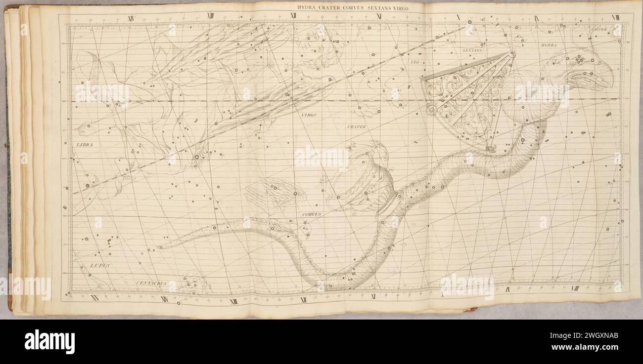 Atlas Coelestis by John Flamsteed (1729) 022 Stock Photo - Alamy