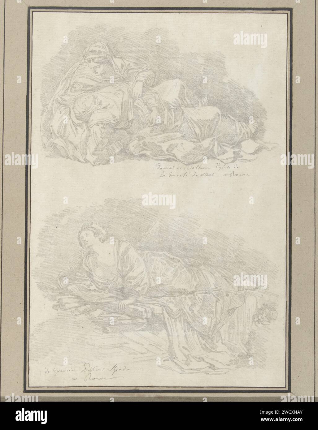 Sketches to paintings in the Trinità dei Monti and the Palazzo Spada ...