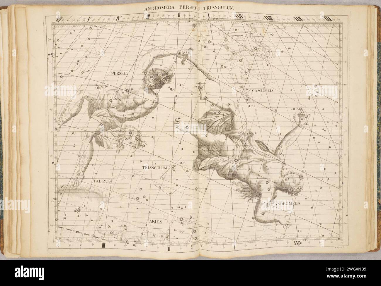 Atlas Coelestis by John Flamsteed (1729) 024 Stock Photo - Alamy