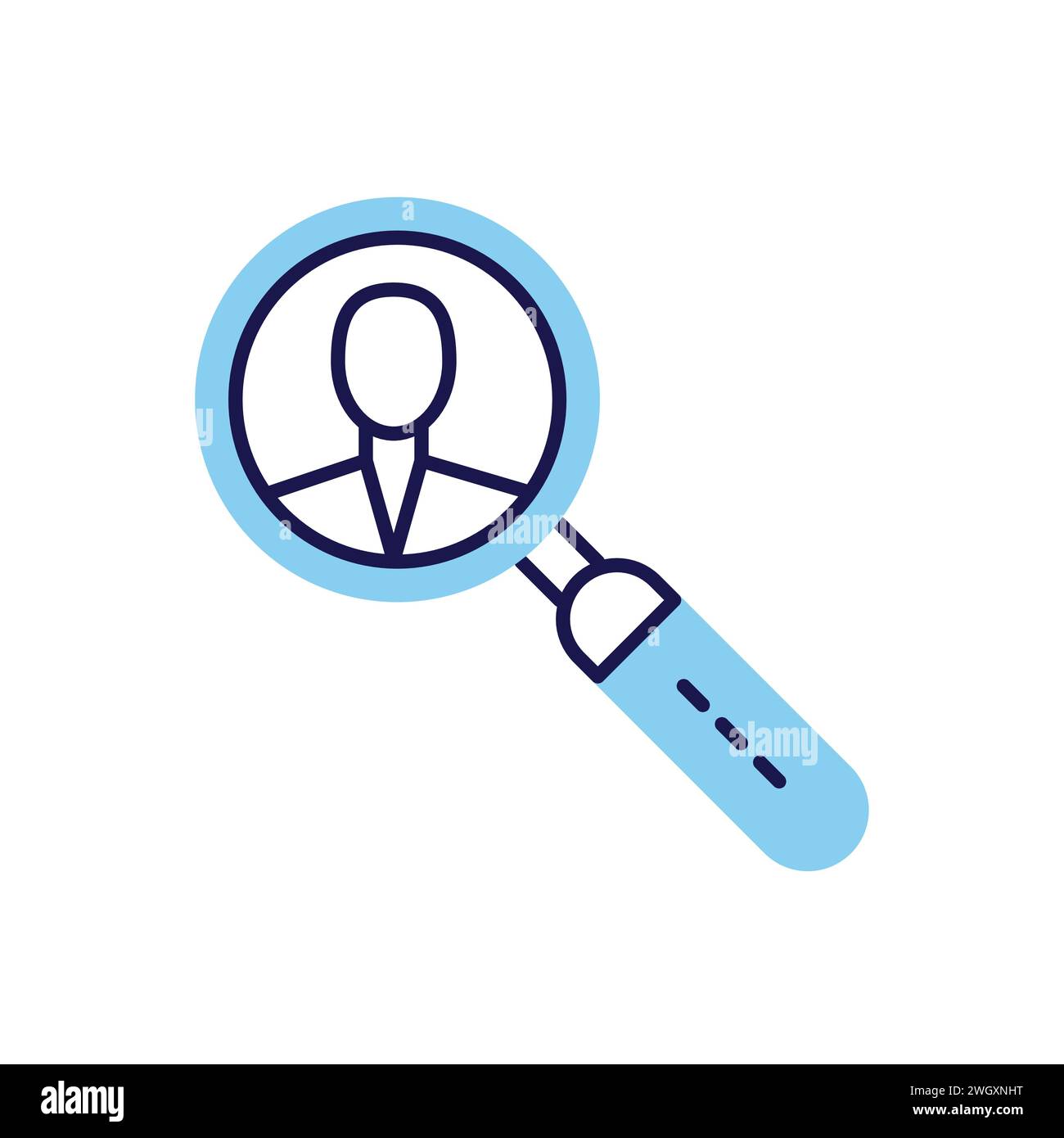 Searching Employee related vector icon. Isolated on white background ...