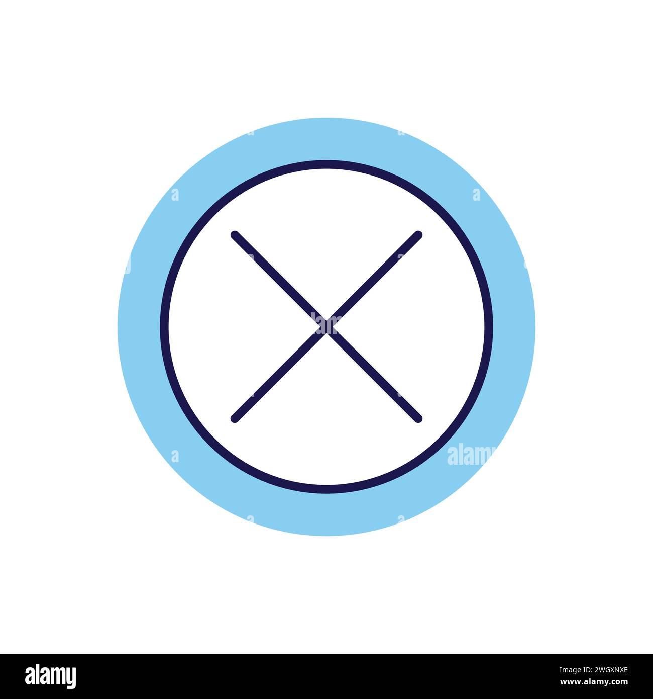 Cross Mark related vector icon. Isolated on white background. Vector ...