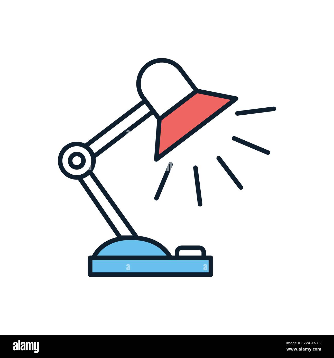 Reading-lamp related vector icon. Isolated on white background. Vector ...