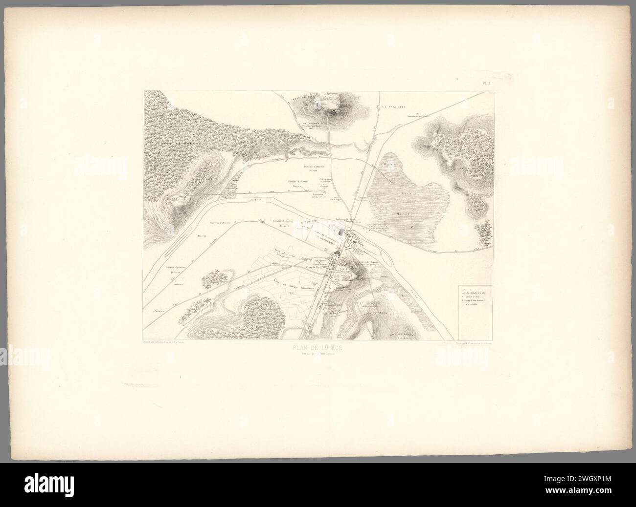 Atlas des anciens plans de Paris - 035. Plan de Lutèce - David Rumsey ...