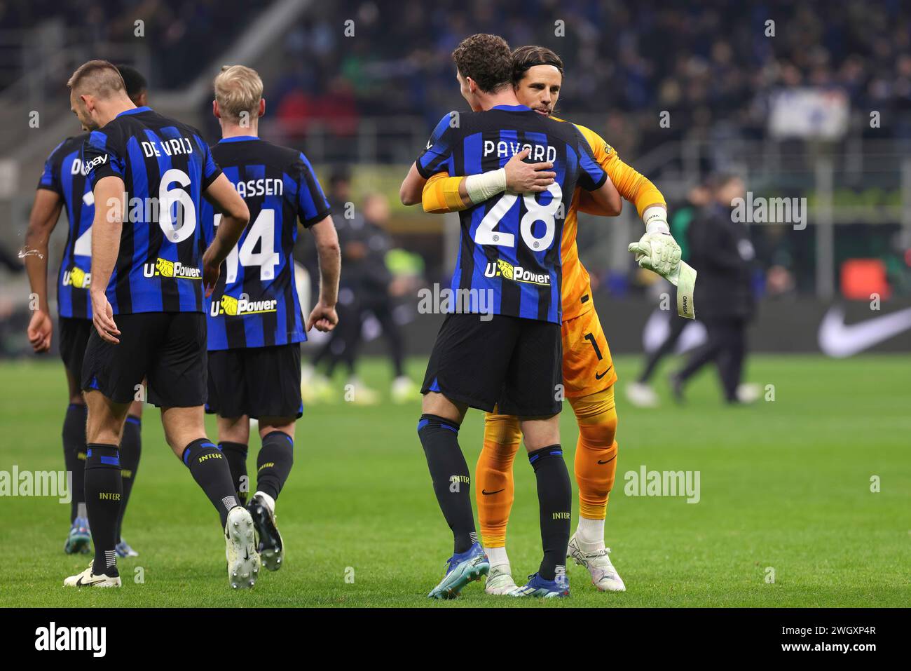 Milan, Italy. 4th Feb, 2024. Italy, Milan, february 4 2024: players of ...
