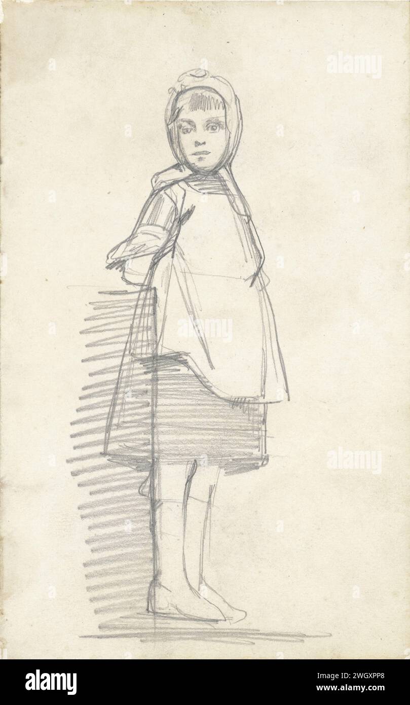 Standing child, Jac van Looij, 1865 - 1930 drawing paper. pencil Stock ...