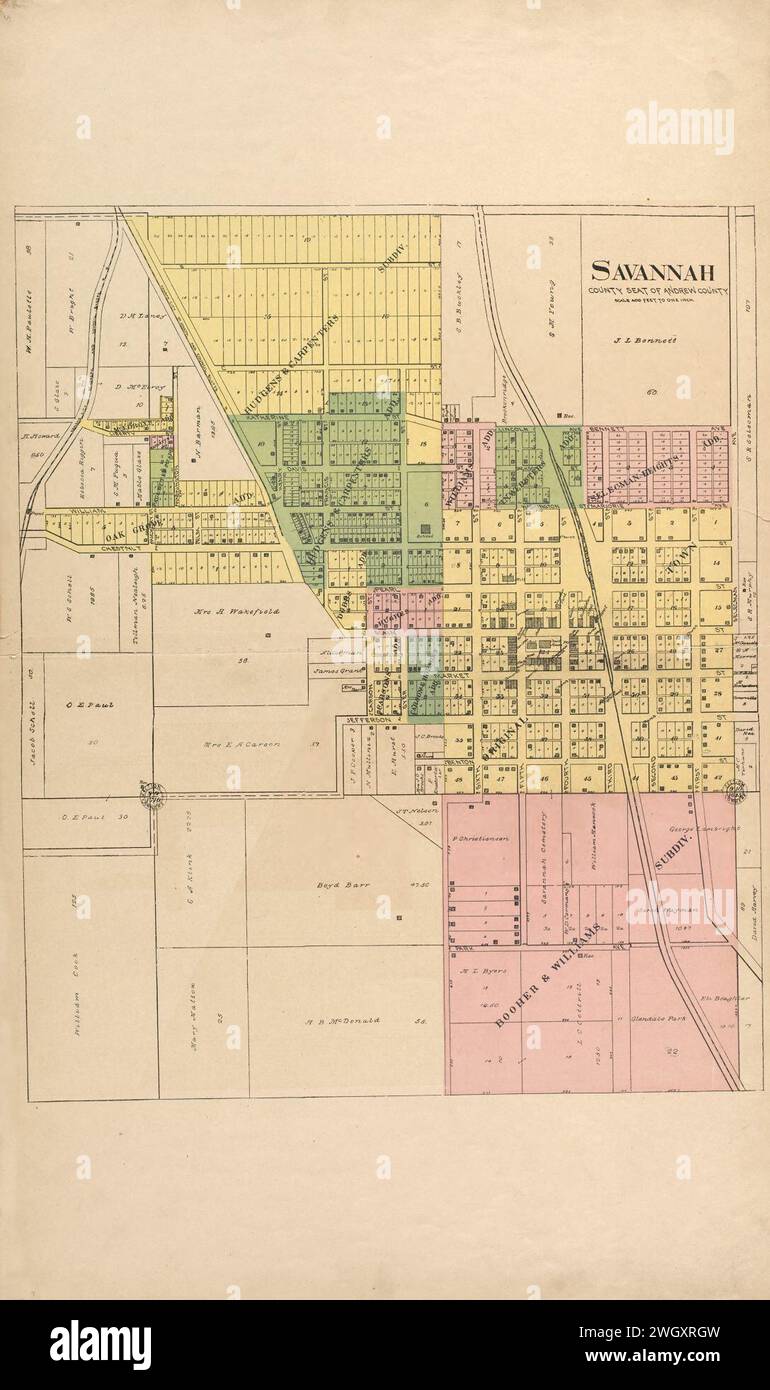 Andrew county map hi-res stock photography and images - Alamy