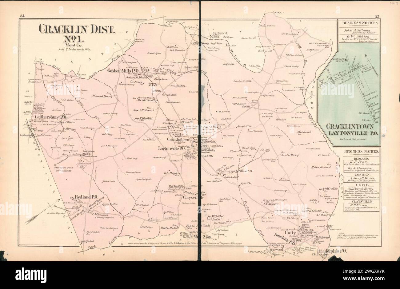 Atlas of fifteen miles around Washington, including the County of ...