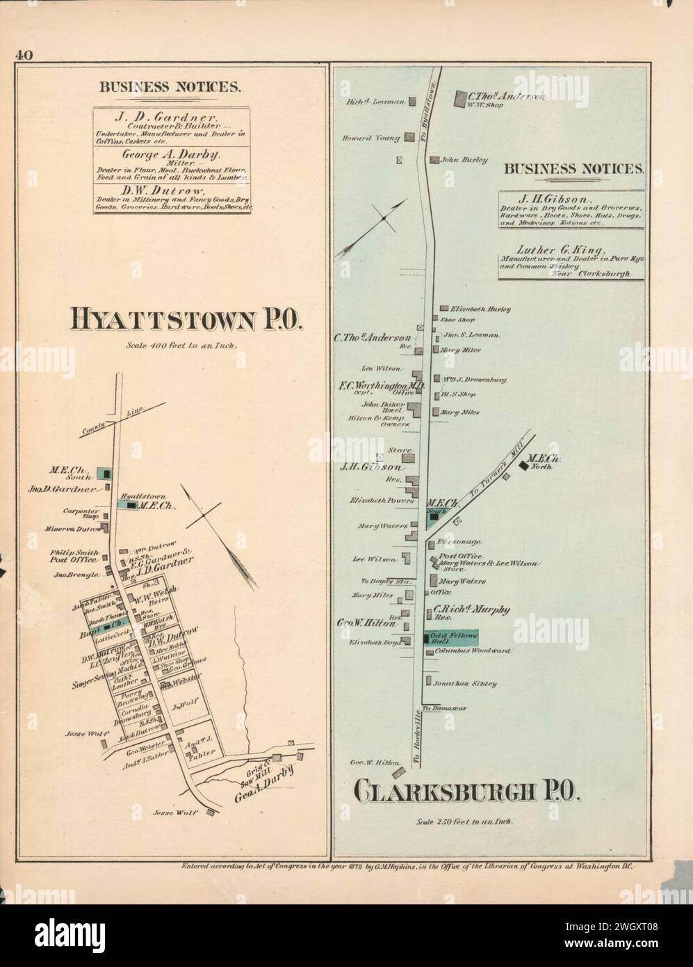Atlas of fifteen miles around Washington, including the County of ...