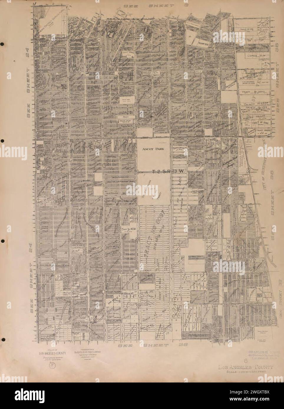 Atlas of Los Angeles County Stock Photo - Alamy