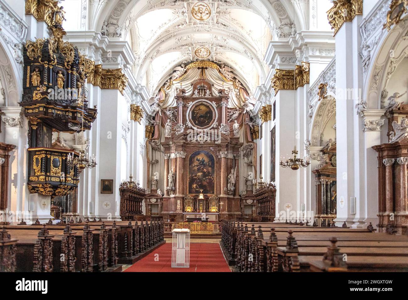 High Altar, Ignatius Church Or Alter Dom, Linz, Upper Austria, Austria ...