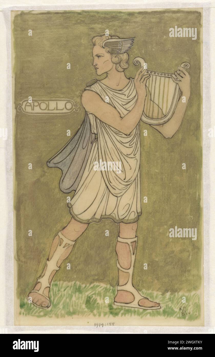 Design for costume for Apollo, Richard Nicolaüs Roland Holst, 1910 ...