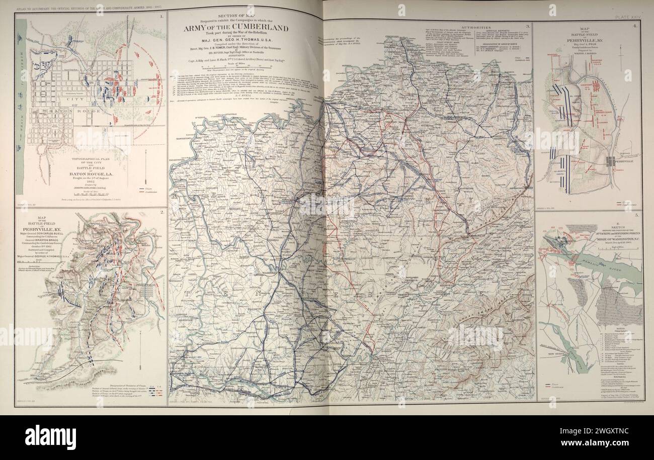 Atlas of the war of the Rebellion giving Union and Confederate armies ...