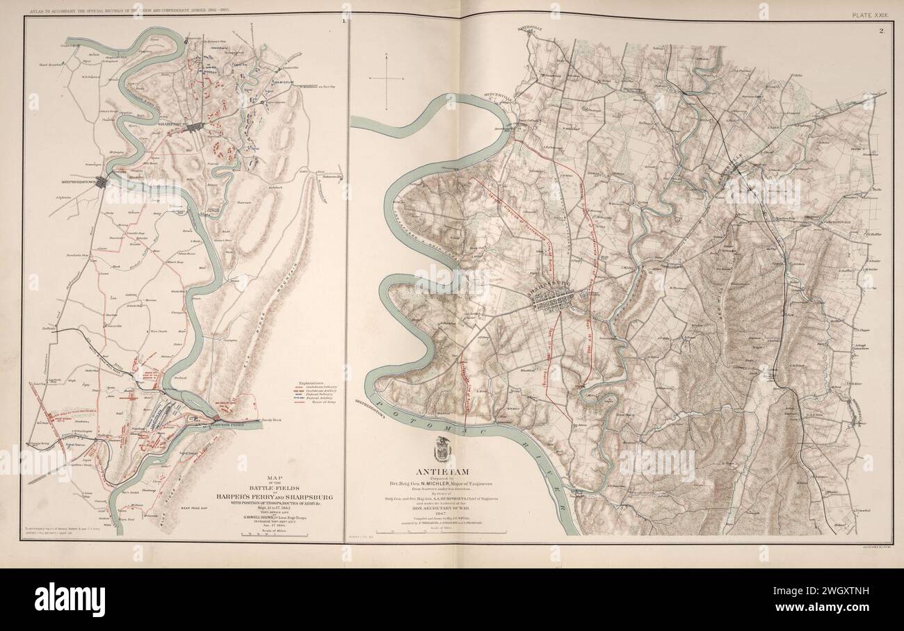 Atlas of the war of the Rebellion giving Union and Confederate armies ...
