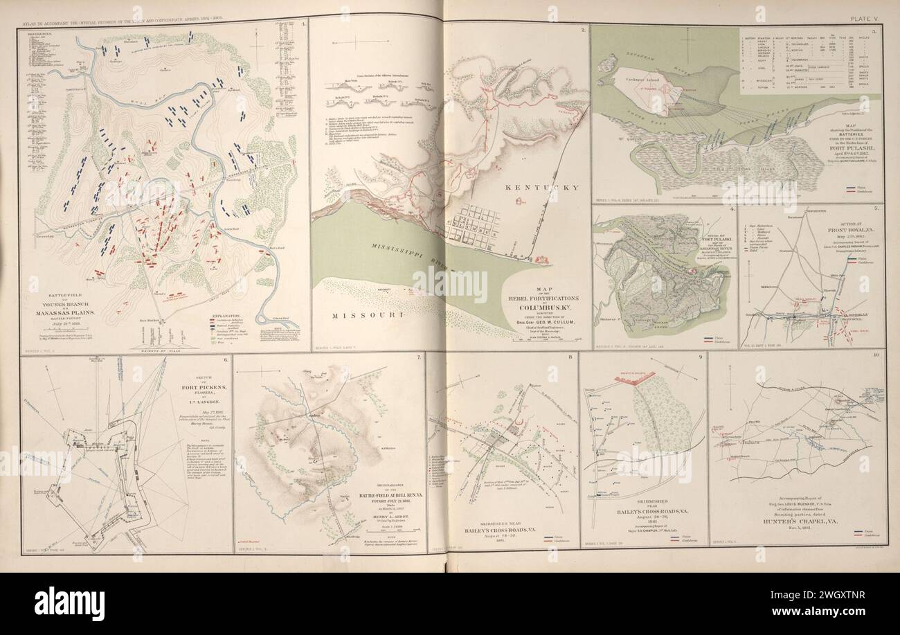 Atlas of the war of the Rebellion giving Union and Confederate armies ...