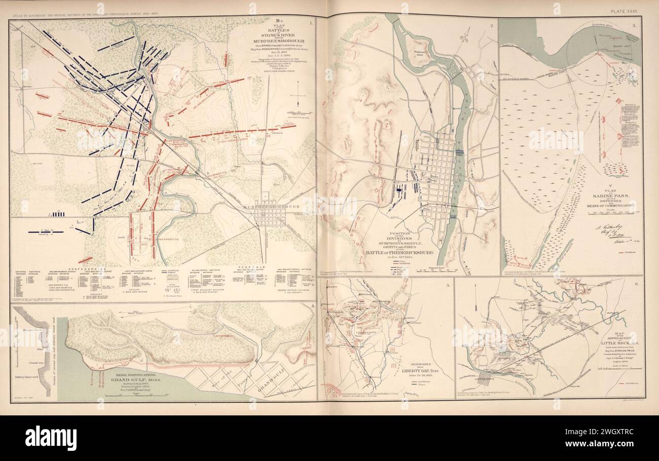 Atlas of the war of the Rebellion giving Union and Confederate armies ...