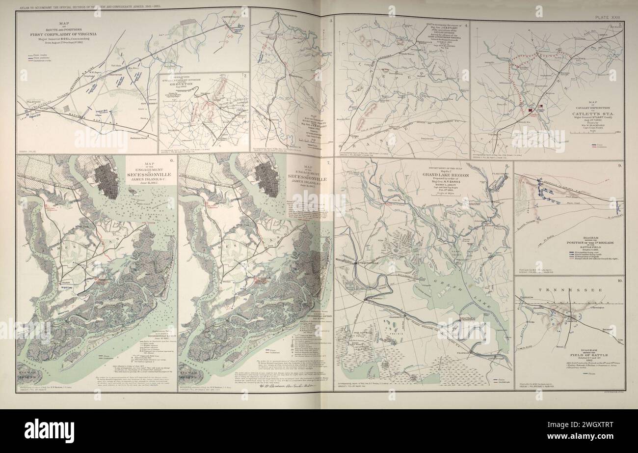 Atlas of the war of the Rebellion giving Union and Confederate armies ...