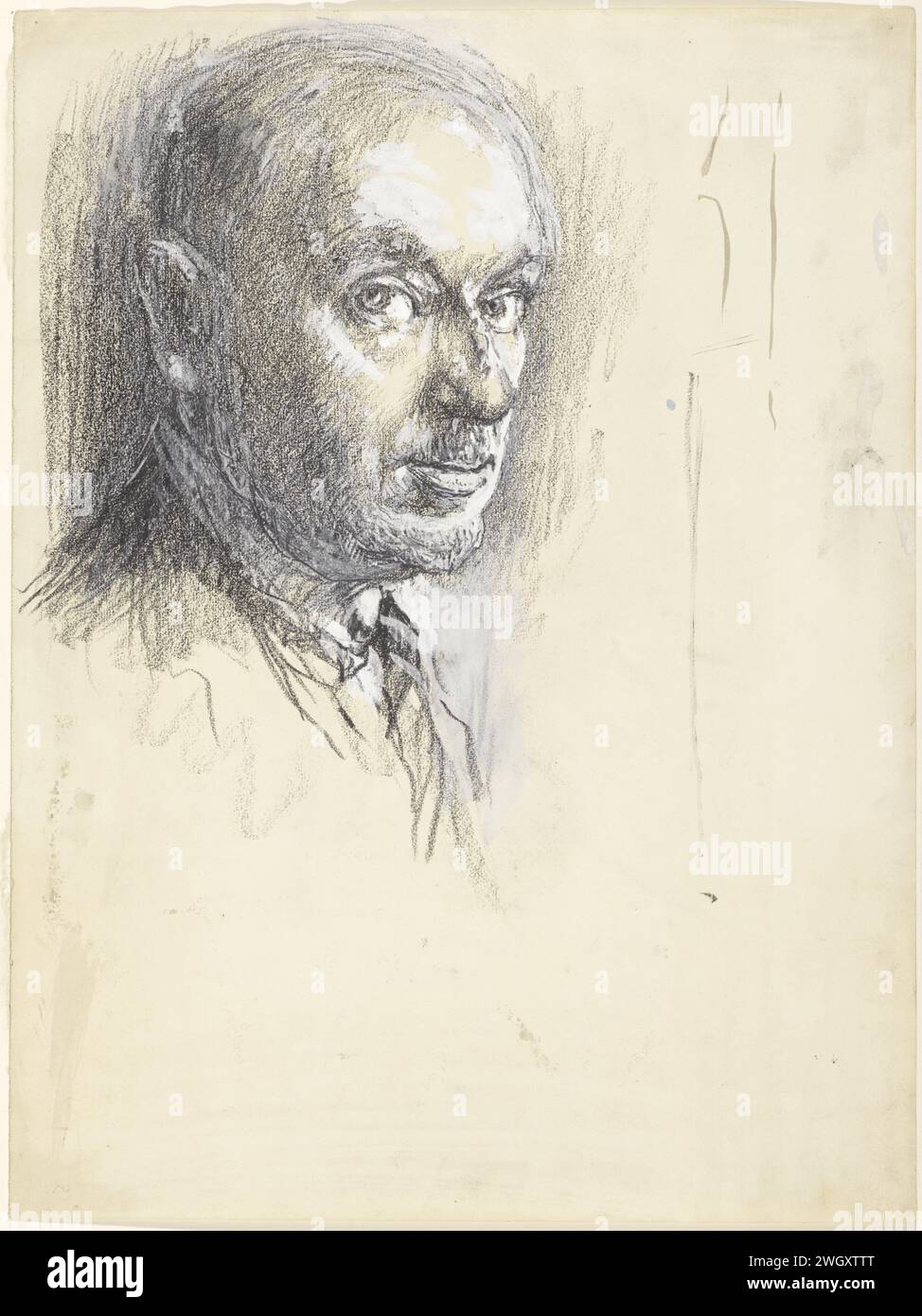 ZELFORTART, MARIUS BAUER, 1877 - 1932 drawing Self -portrait of the ...