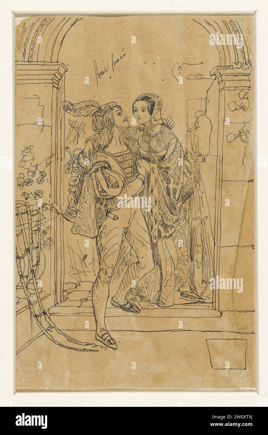 Romeo and Juliette in 15th century costume, Rodolphe Bresdin, 1832 ...