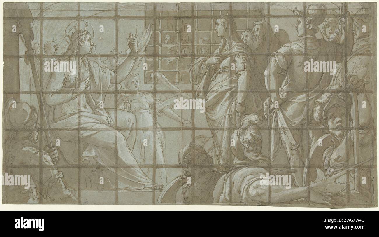 Empress Faustina converted in her dungeon by Saint Catharina, Federico ...