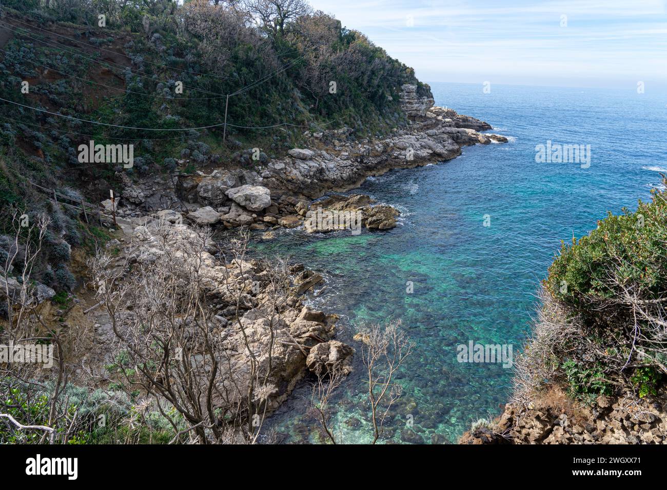 pedestrian access to Regina Giovanna beach and Roman ruins of Pollio ...