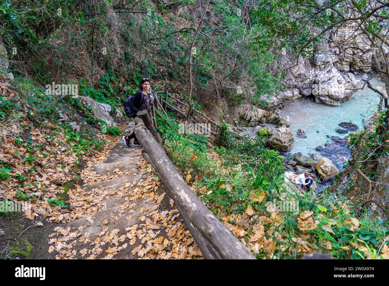 pedestrian access to Regina Giovanna beach and Roman ruins of Pollio ...