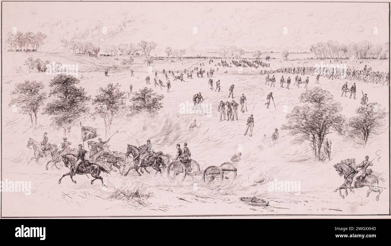 Attack of Smith's Corps at Cold Harbor, Virginia, by Alfred Rudolph ...