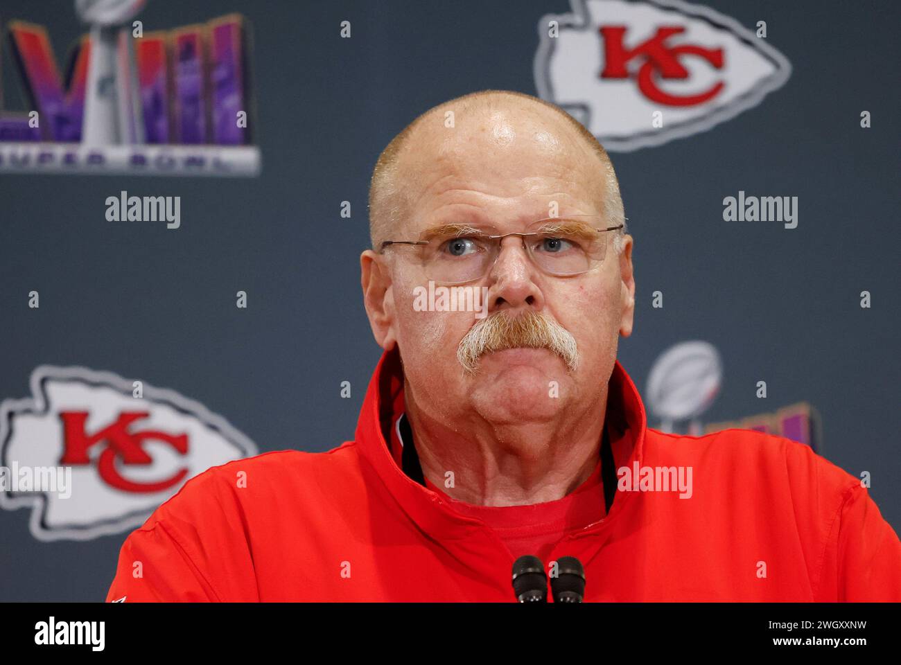 Las Vegas, United States. 06th Feb, 2024. Kansas City Chiefs head coach ...