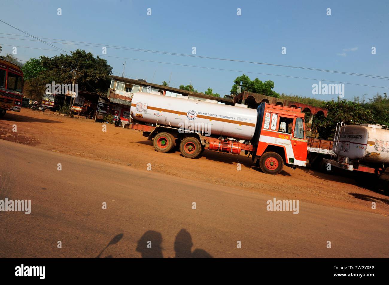 tanker truck for the transport of oil on the road tanker truck for the ...