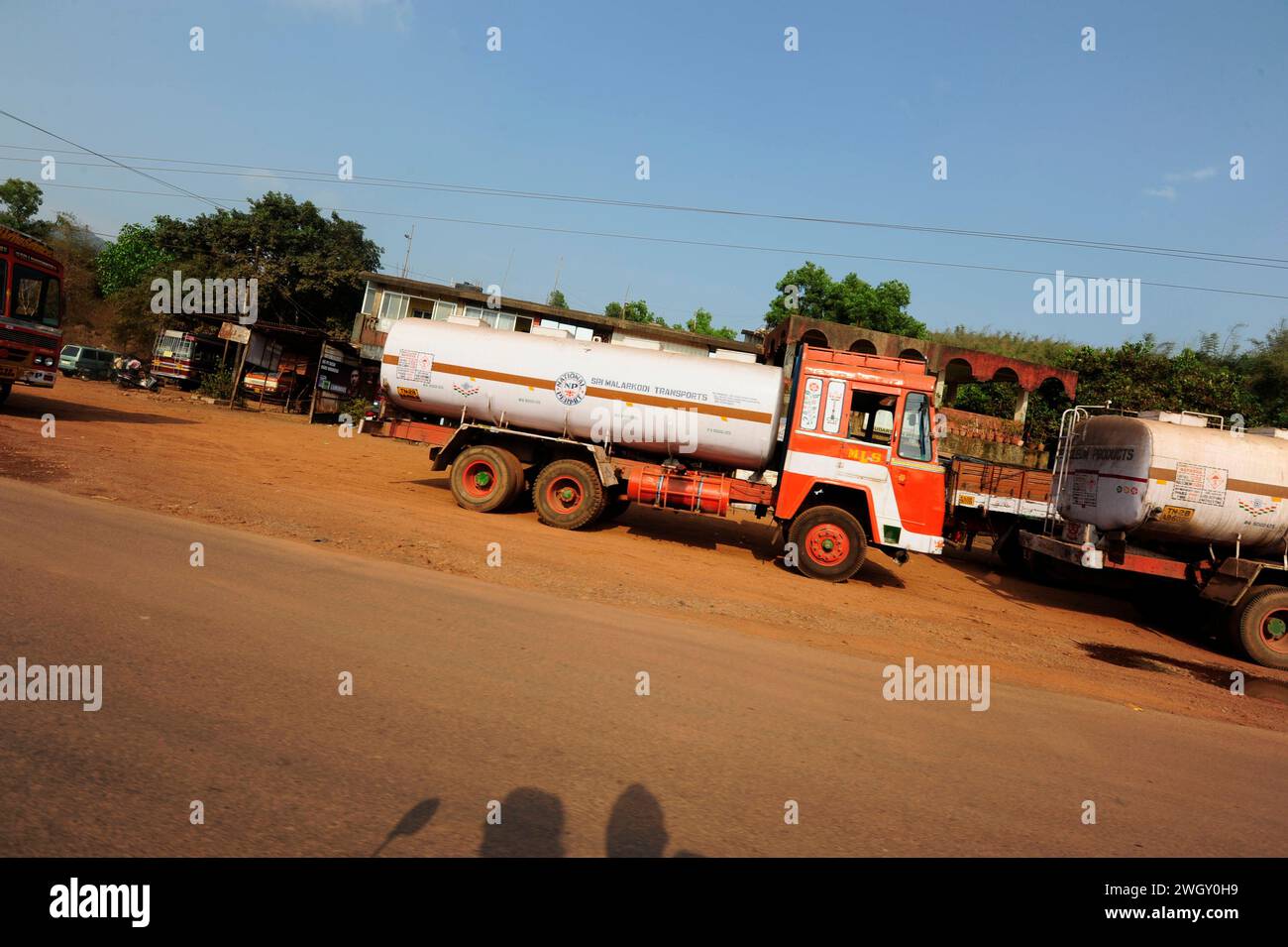 tanker truck for the transport of oil on the road tanker truck for the ...