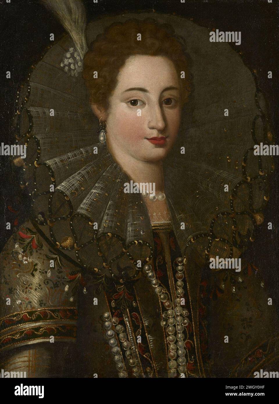 Attributed to Italian School, 16th century - A Lady with a Ruff Stock ...