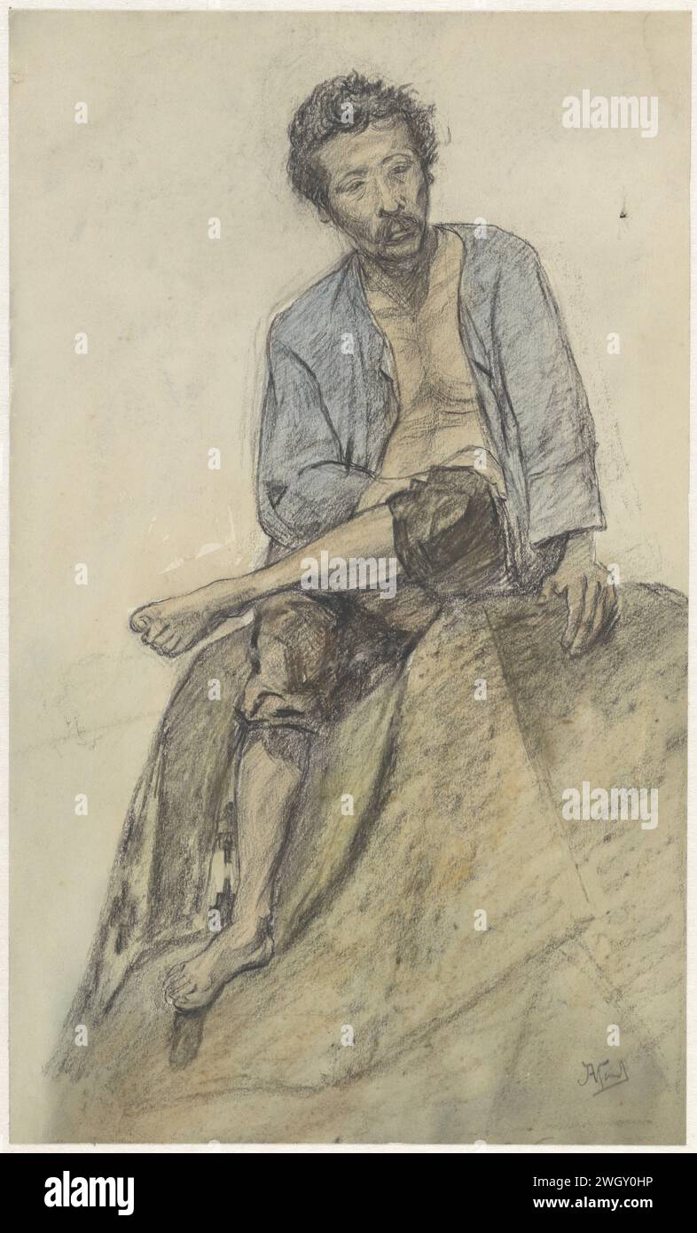 Seated man, Johannes Abraham Mindt, after George Henry Boughton, 1869 ...