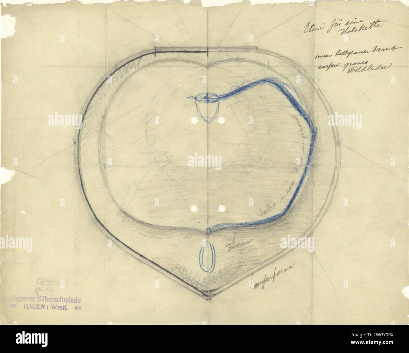 Design for a case for a necklace, Mathieu Lauweriks, 1874 - 1932 ...