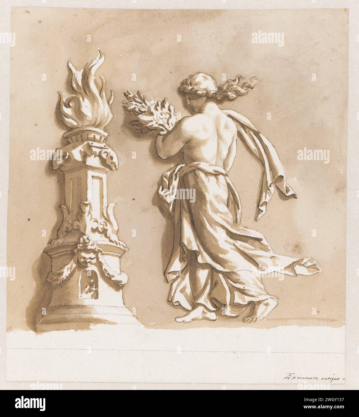 Woman in an altar, Jan de Bisschop, After Anonymous, 1648 - 1671 ...