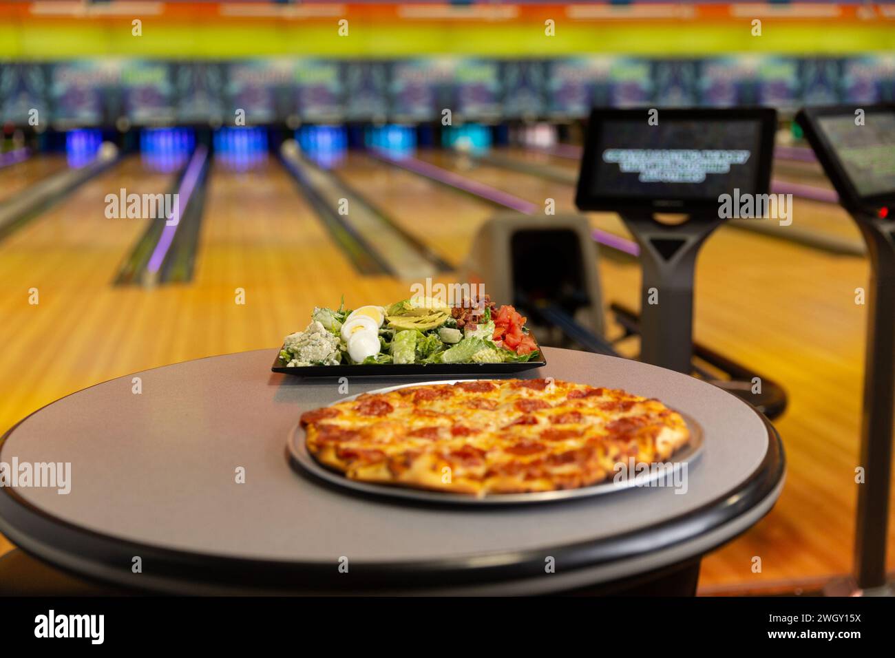 Bowling Center food Stock Photo - Alamy