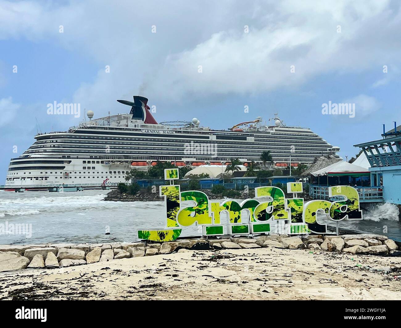 Carnival Magic docked in Ocho Rios, Jamaica during day three of the ...