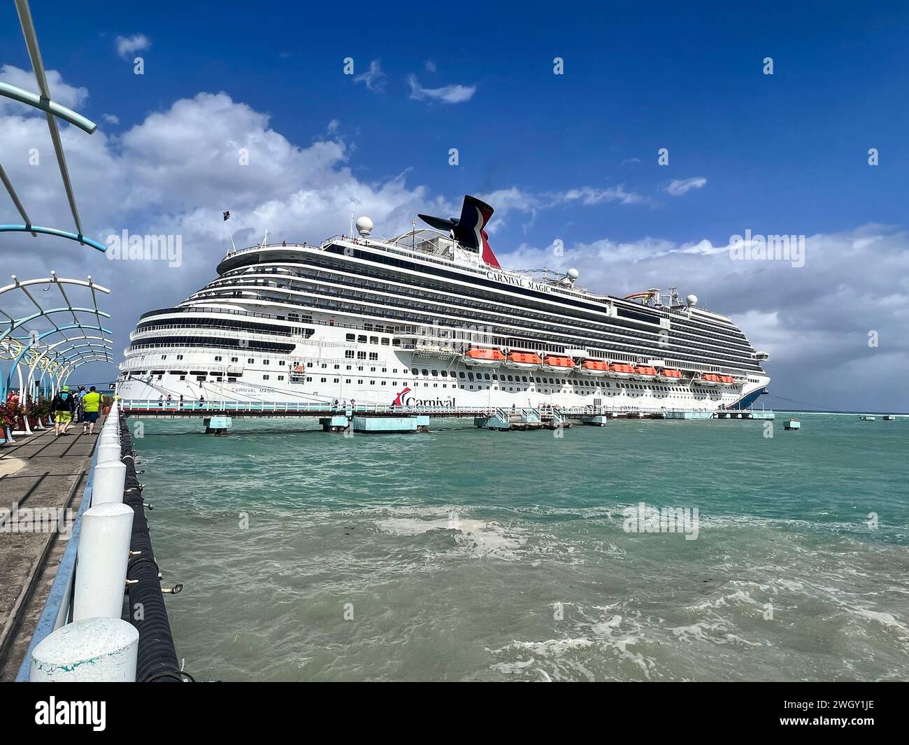 Carnival Magic docked in Ocho Rios, Jamaica during day three of the ...