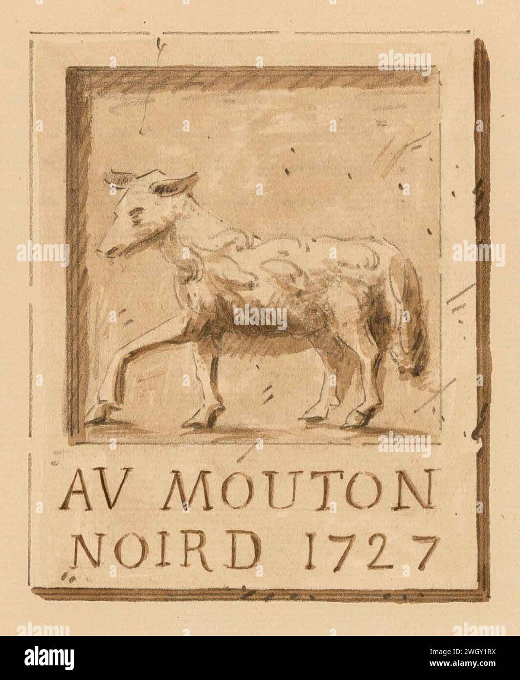 Au mouton noird - Edmond Jamar Stock Photo - Alamy