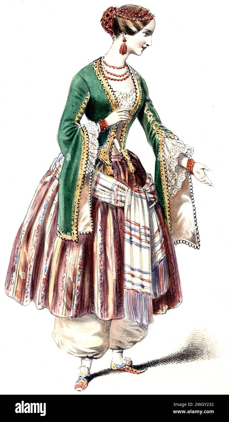 Auber - Haydée - M.lle Lavoye dans Haydée, 2.e acte - lithographie d ...