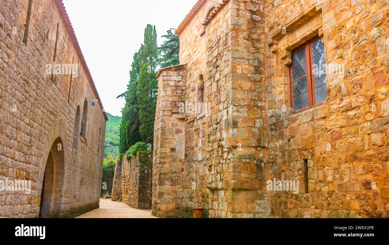 Fontfroide Abbey or Abbaye de Fontfroide is monastery in France gothic ...